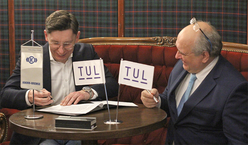 TUL a Knorr-Bremse podepsaly smlouvu o partnerství a spolupráci | T-UNI ...